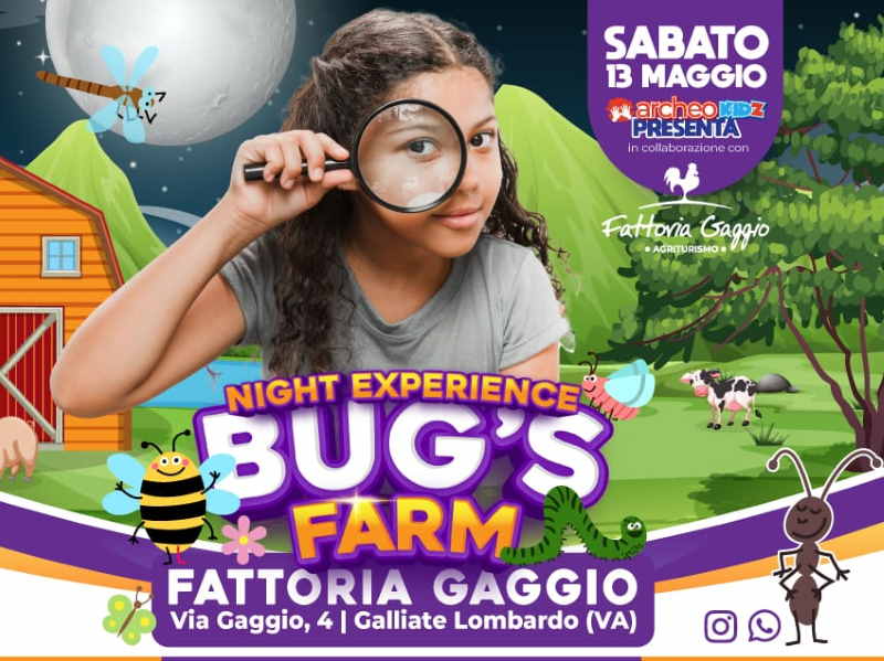 Bug's Farm con la cena animata in fattoria